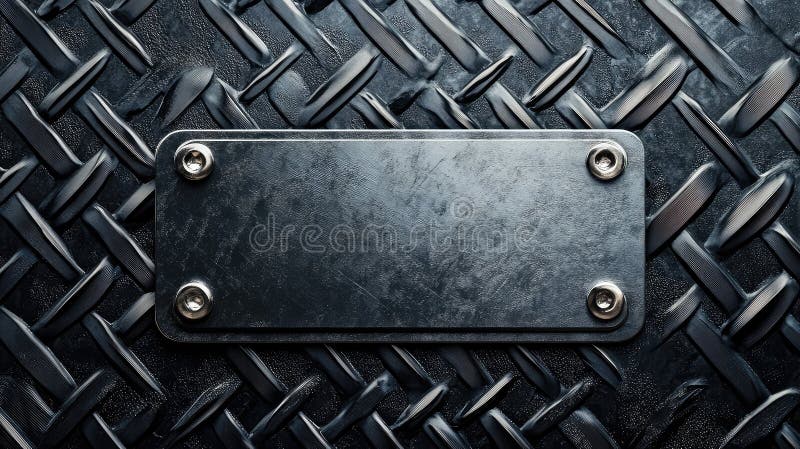 Sleek Metal Plate on Carbon Fiber Background Stock Photo - Image of ...
