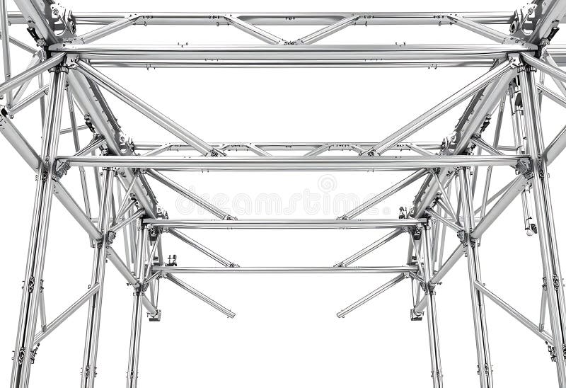 Sleek Metal Truss Structure: Geometric Precision and Industrial Design ...