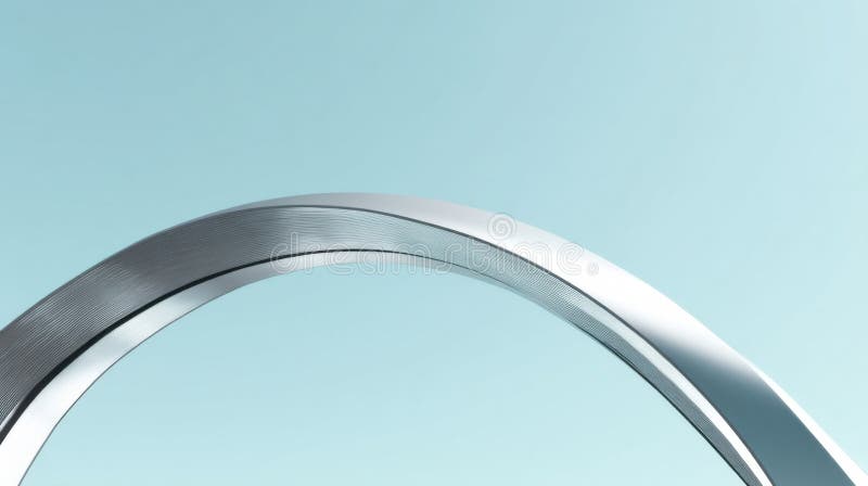 Sleek Metallic Arch Under Clear Blue Sky Highlights Modern Design ...