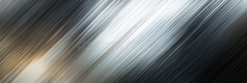 Sleek Metallic Background with Dynamic Diagonal Lines and a Glowing ...