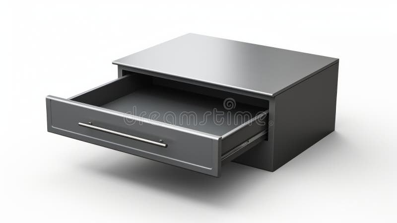 Sleek Metallic Grey Drawer with Minimalist Tendencies Stock ...