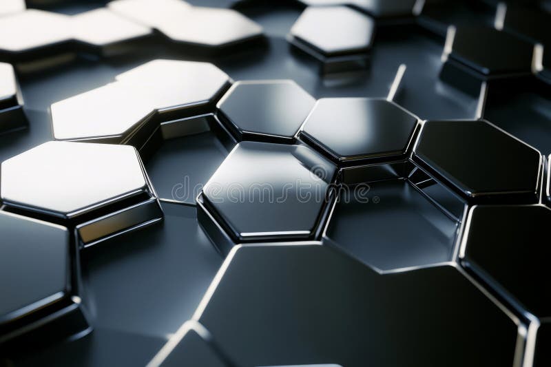 A Sleek Metallic Honeycomb Pattern with Smooth, Reflective Surfaces ...