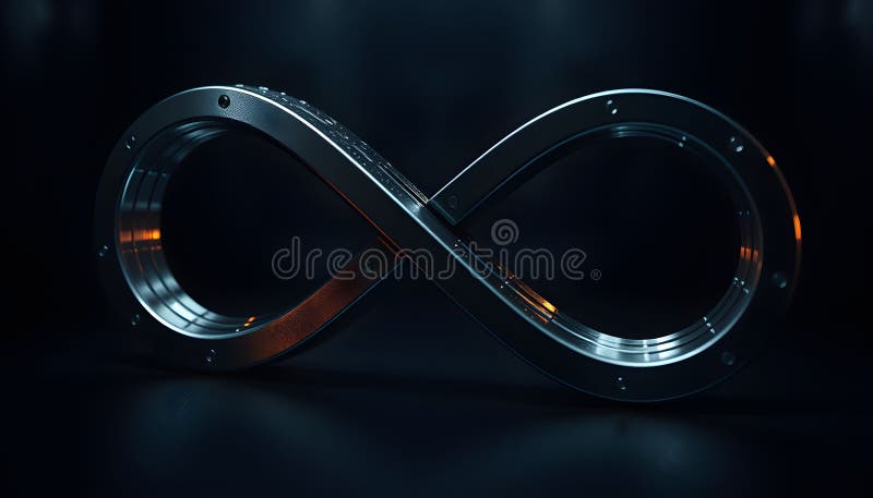 Sleek Metallic Infinity Symbol: a 3D Render of Endless Possibilities ...