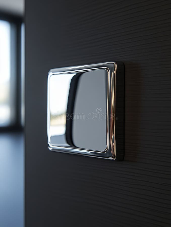 Sleek Metallic Light Switch Modern Wall Stock Photos - Free & Royalty ...