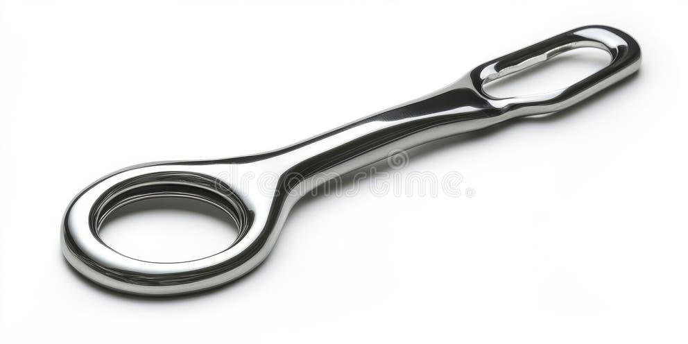 Sleek Metallic Object with Circular Opening and Loop Stock Illustration ...