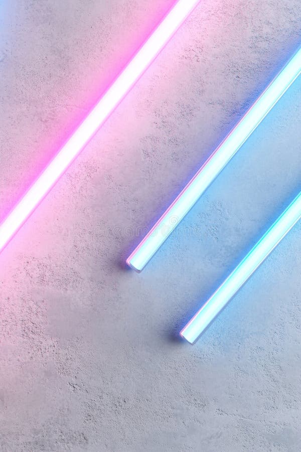 Sleek Metallic Panels Intersected by Vibrant Blue and Pink Neon Light ...