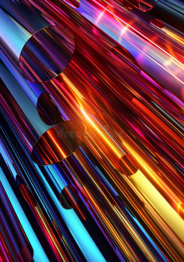 Sleek Metallic Rods Intersecting and Forming Abstract Structures ...