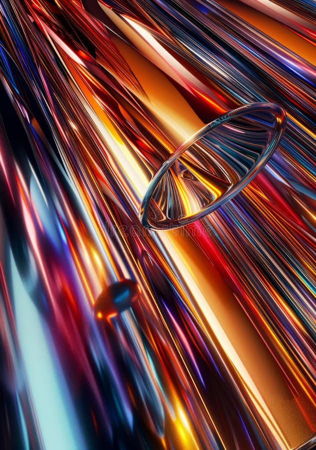 Sleek Metallic Rods Intersecting and Forming Abstract Structures ...