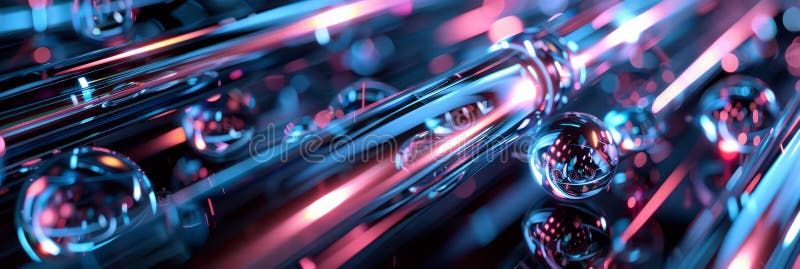 Sleek Metallic Rods Intersecting and Forming Abstract Structures ...