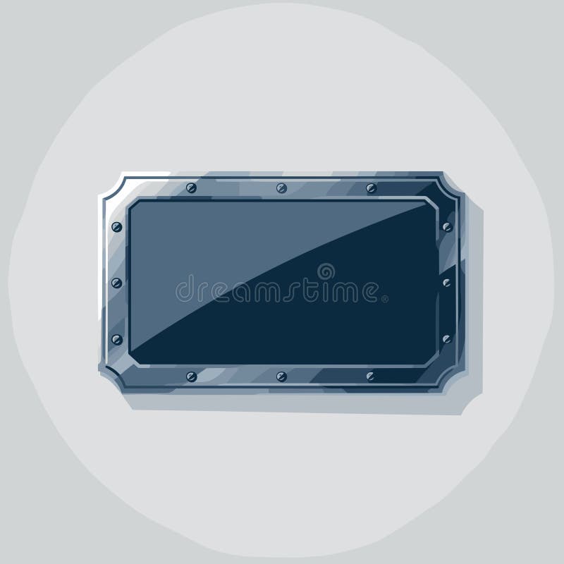 Blank Metallic Sign with Rivets for Customization Stock Vector ...