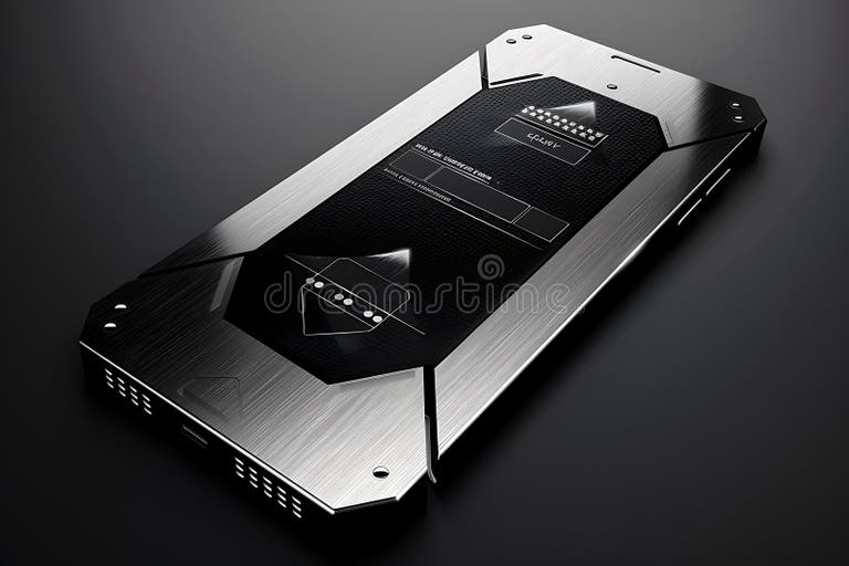 Futuristic Smartphone Design Sleek Metal, Black Screen, Modern Tech ...