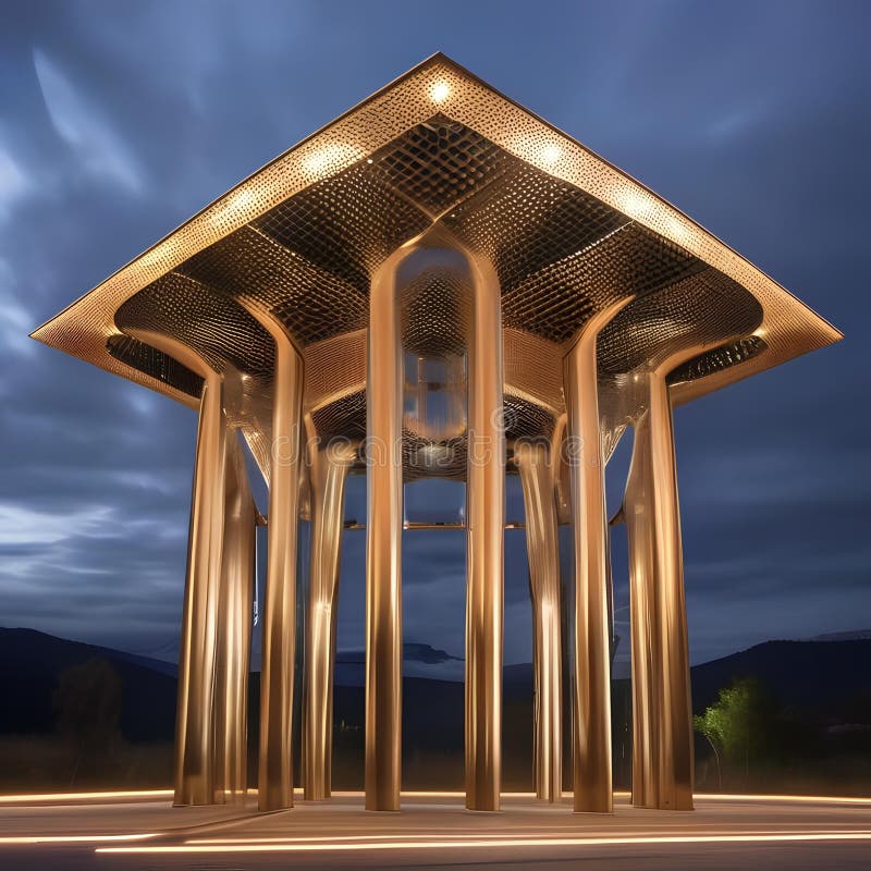 Sleek, Metallic Structures Bending and Flexing in a Rhythmic Dance of ...