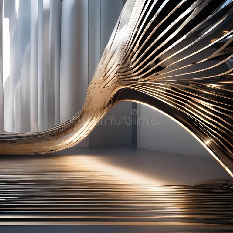 Sleek, Metallic Structures Bending and Flexing in a Rhythmic Dance of ...