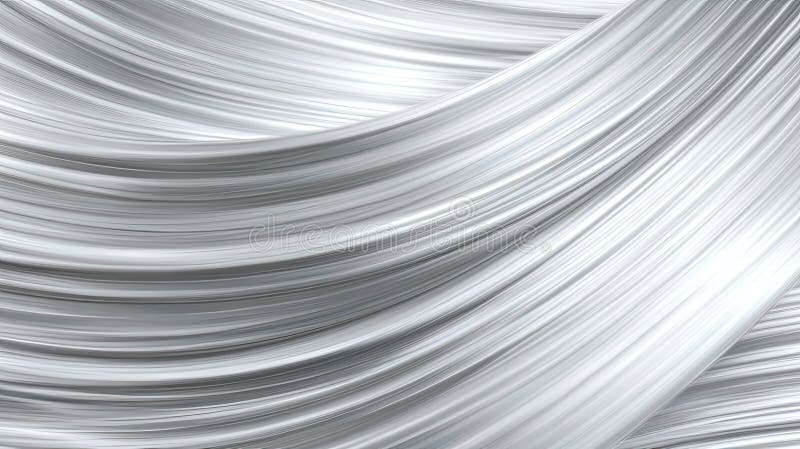 Sleek Metallic Textures Create a Modern Art Piece with Brushed Silver ...