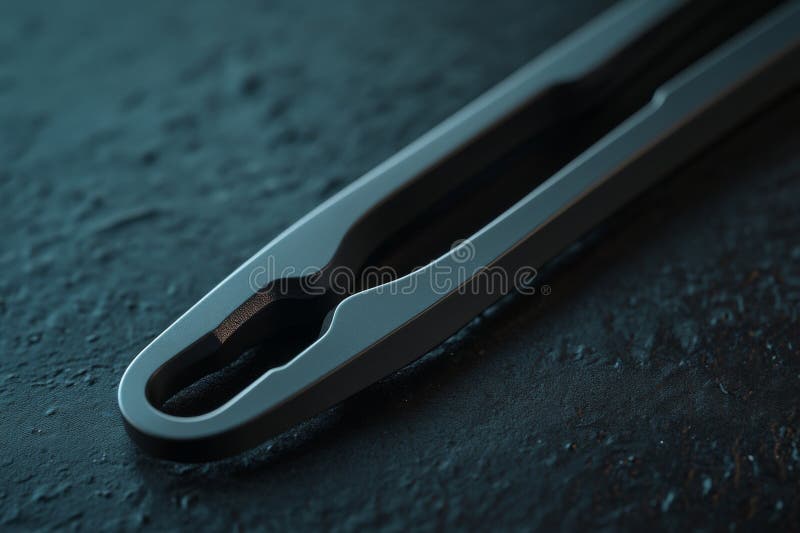 A Sleek Metallic Tool Rests on a Textured Surface. Its Design ...