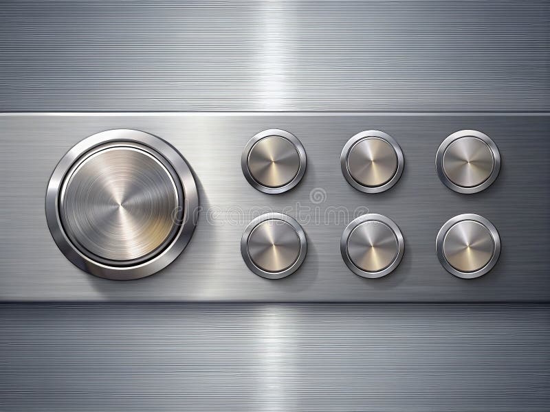 Sleek Metallic Web Buttons Modern UI Design Elements for Software and ...