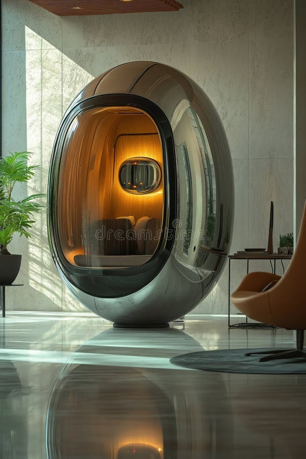 Innovative Design of a Modern Workspace Pod with Sleek Aesthetic in a ...