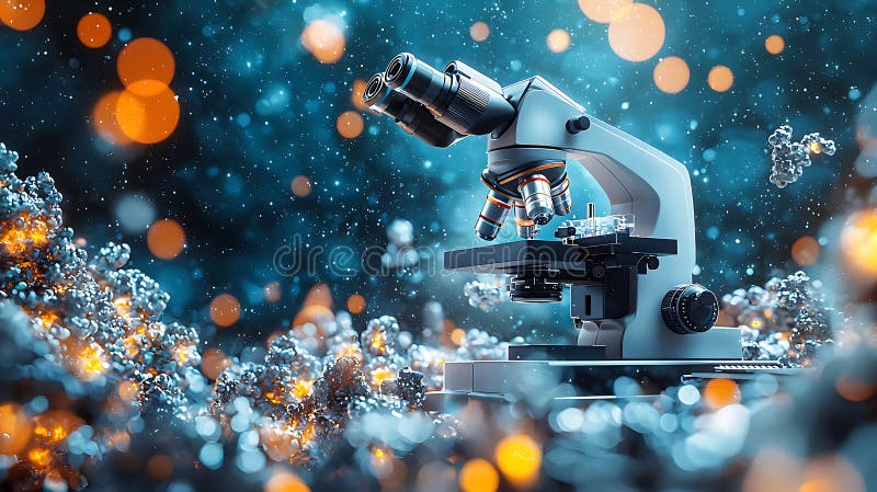 Sleek Microscope Capturing High Resolution Images in Vibrant ...