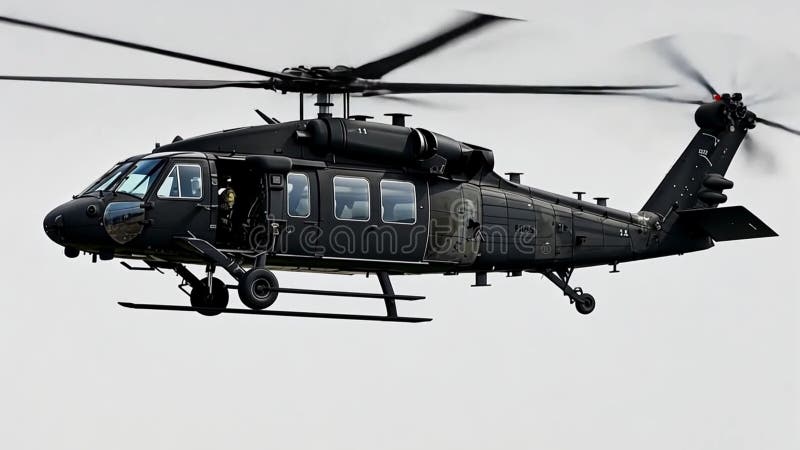 An Advanced Military Helicopter in Flight Shows Its Strength and ...