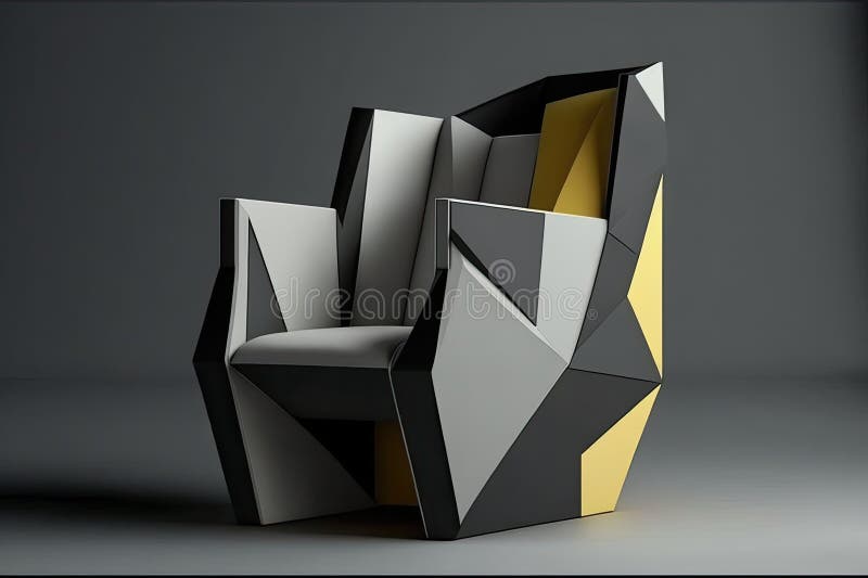 A Sleek and Minimalist Armchair, Accentuated by Sharp Lines and ...