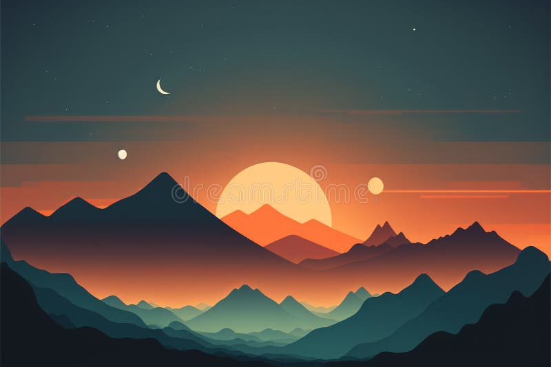 Sleek Minimalist Background. Creative Illustration Elements for Wall ...