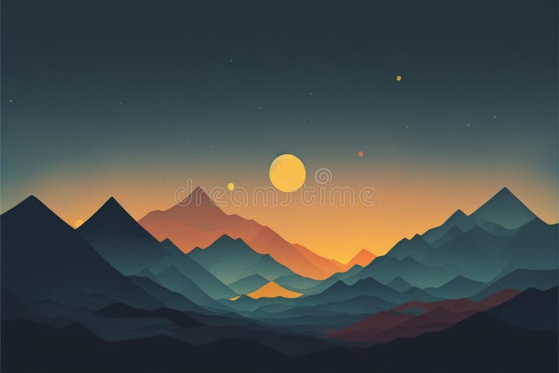 Sleek Minimalist Background. Creative Illustration Elements for Wall ...