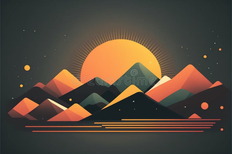 Sleek Minimalist Background. Creative Illustration Elements for Wall ...