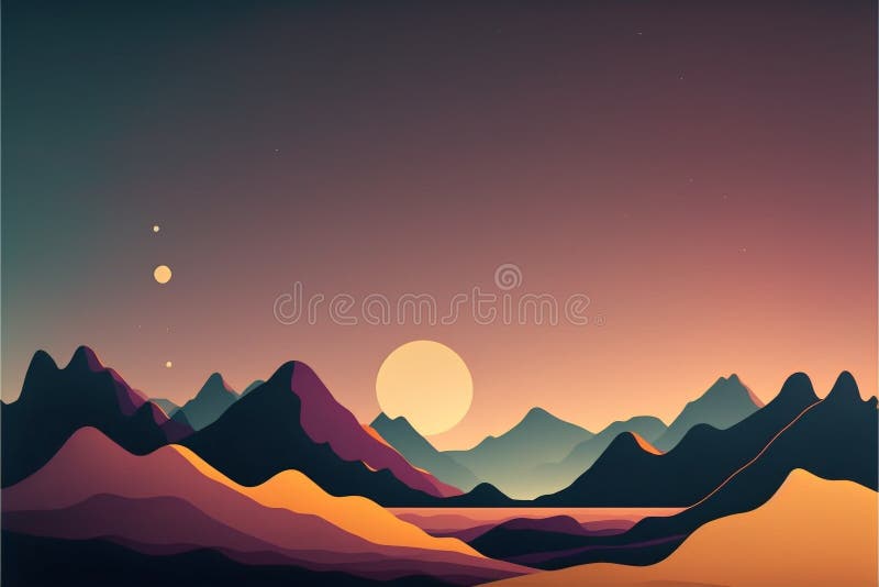 Sleek Minimalist Background. Creative Illustration Elements for Wall ...