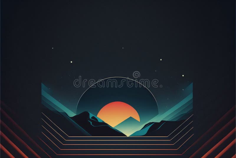 Sleek Minimalist Background. Creative Illustration Elements for Wall ...