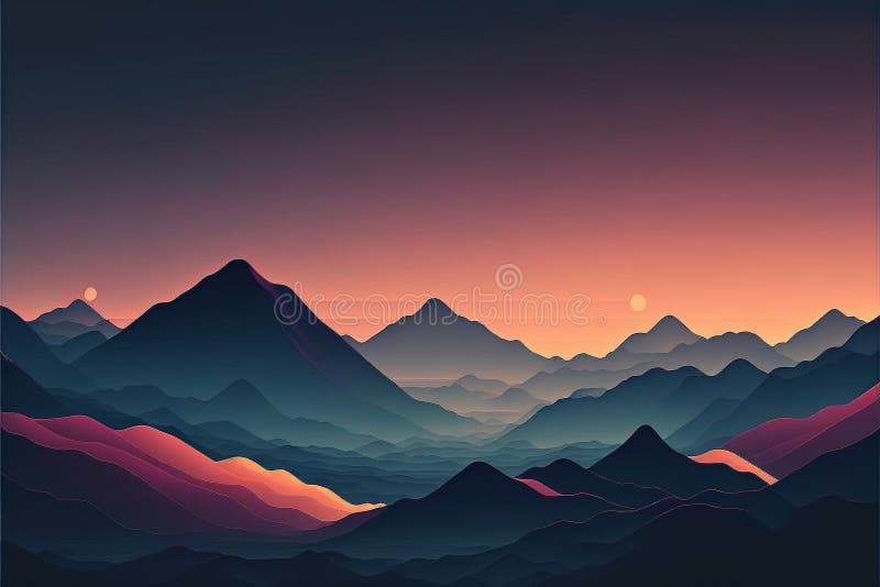 Sleek Minimalist Background. Creative Illustration Elements for Wall ...