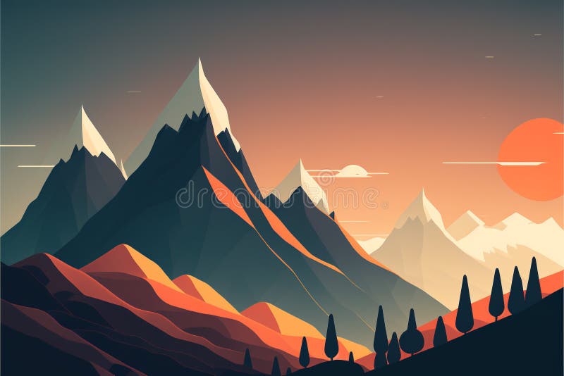 Sleek Minimalist Background. Creative Illustration Elements for Wall ...