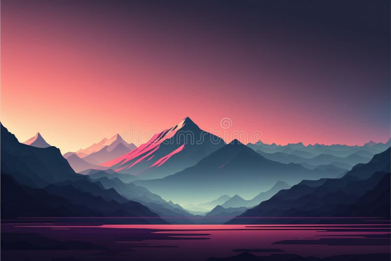 Sleek Minimalist Background. Creative Illustration Elements for Wall ...