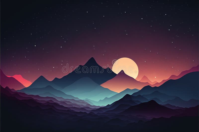 Sleek Minimalist Background. Creative Illustration Elements for Wall ...