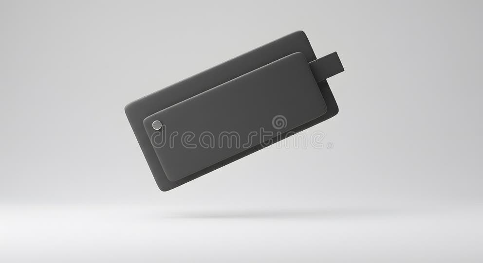 Sleek Minimalist Black Rectangular Design Object Product Mockup on ...