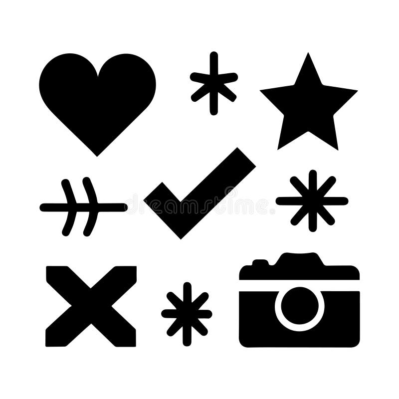 A Sleek and Minimalist Black and White Icon Stock Vector - Illustration ...
