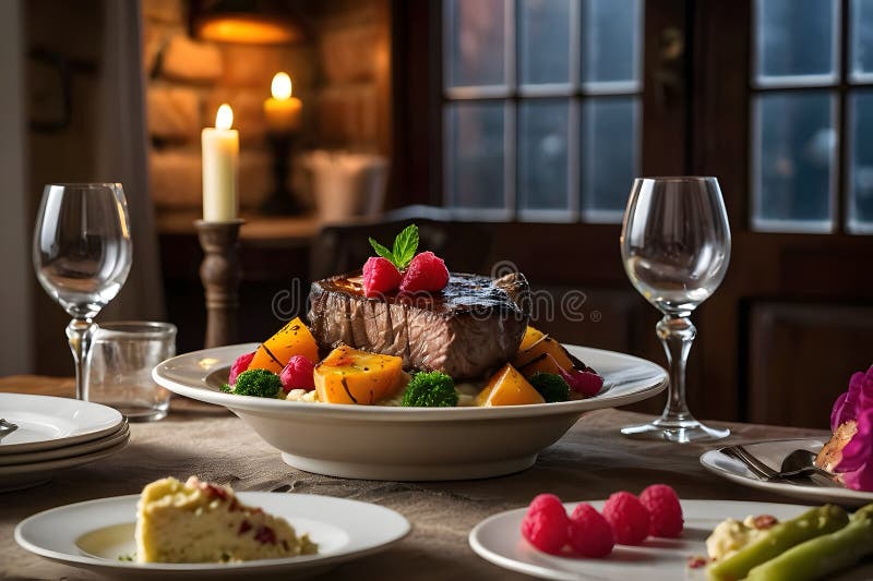 A Sleek, Minimalist Fine Dining Setup in an Upscale Restaurant ...