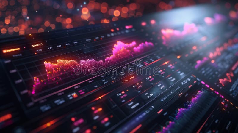 A Sleek Minimalist Holographic Display Presents a Balance Sheet As a ...