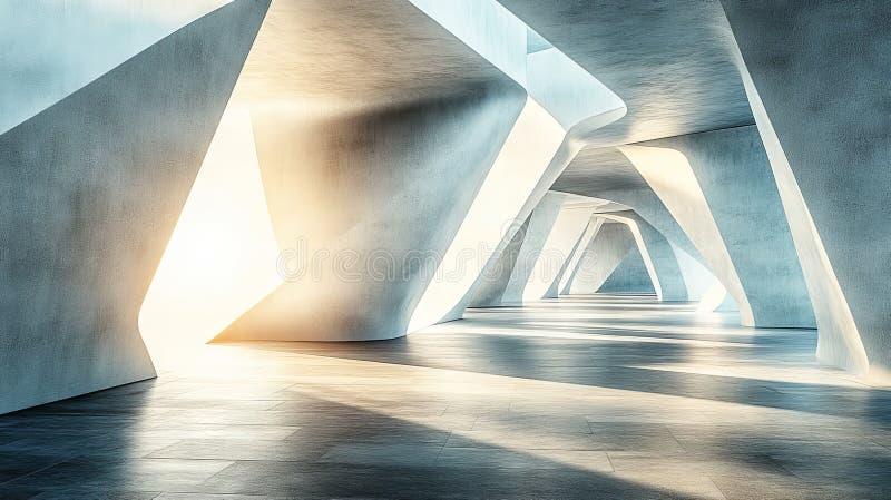 Sleek, Minimalist Interior Design Complemented by a Sunlit Hallway and ...