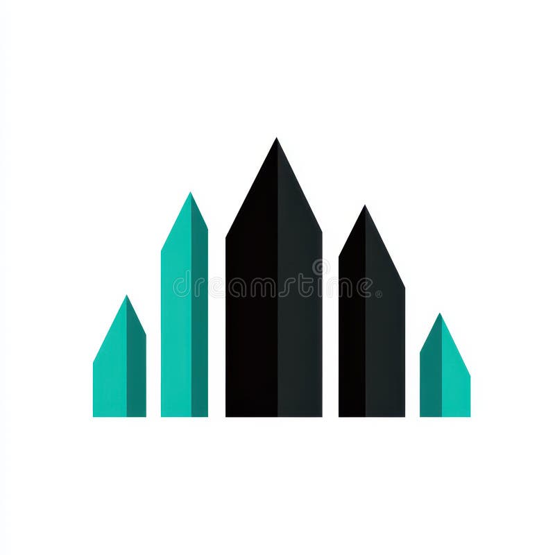 A Sleek, Minimalist Logo Featuring a Line Graph Design, Crafted in ...