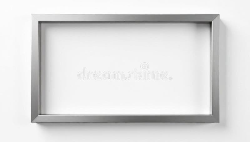 Sleek, Minimalist Metal Frame Isolated on White , Grid, Art Stock ...