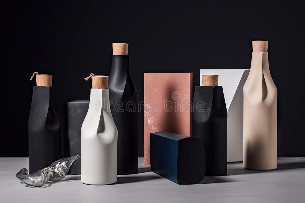 Sleek, Minimalist Packaging Made from Recycled Materials Stock ...
