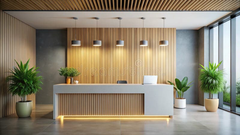 Sleek Minimalist Reception Desk Design Modern Workspace Inspiration for ...