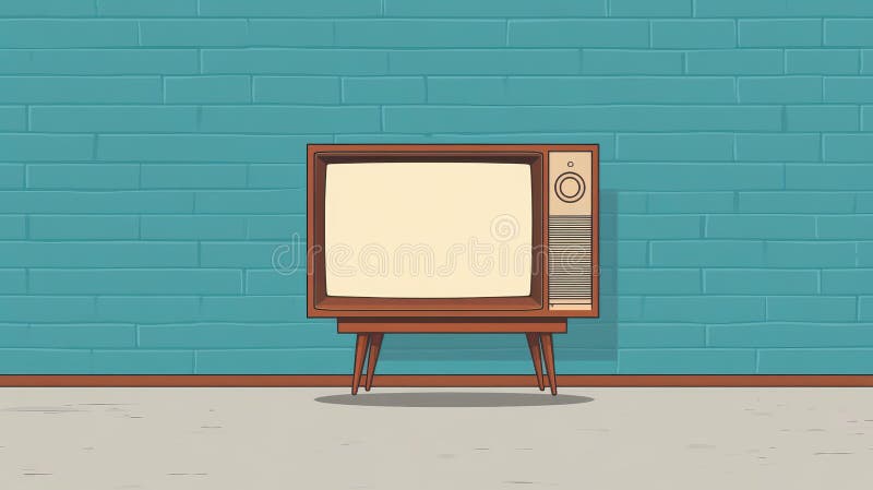 A Sleek, Minimalist Television Set Design in a Clean D Vector Style ...