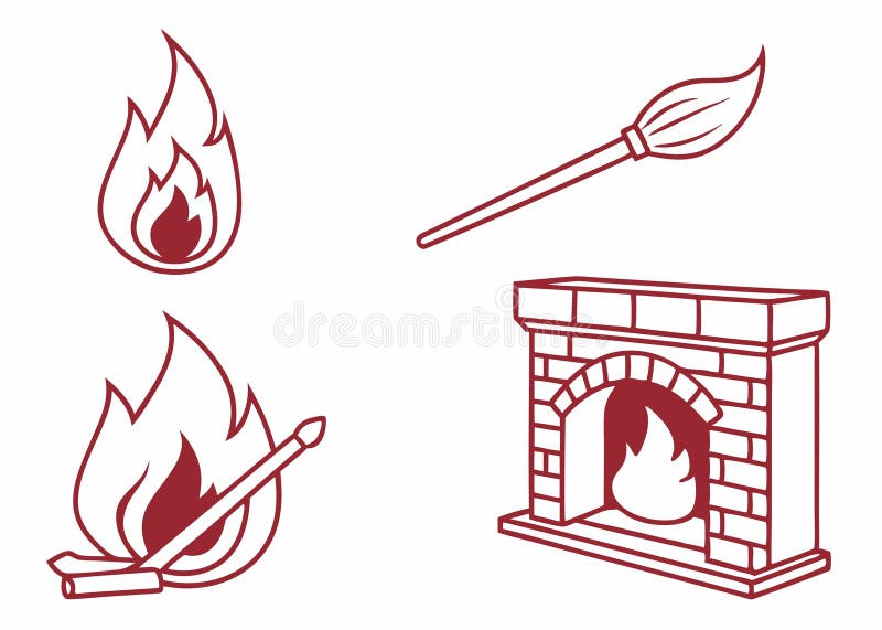 Minimalist Vector Fire Icons for Creative Projects Stock Vector ...