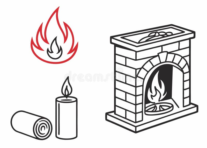 Minimalist Vector Fire Icons for Creative Projects Stock Vector ...