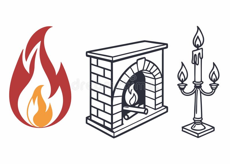 Minimalist Vector Fire Icons for Creative Projects Stock Vector ...