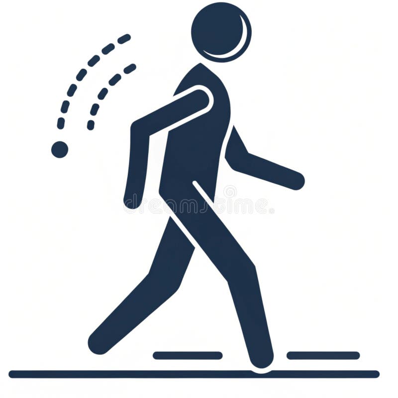 Step Forward: Walking Icon Illustration Stock Photo - Image of motion ...