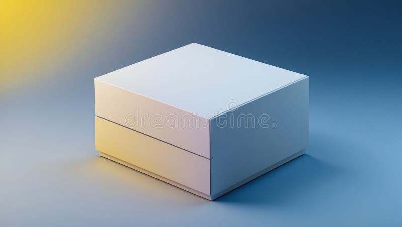 A Sleek, Minimalist White Box with a Subtle Two-toned Gradient Backdrop ...