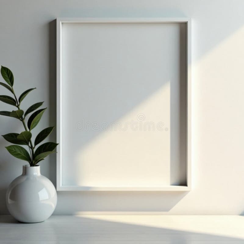Sleek, Minimalist White Frames on a Clean Background, Image, Top View ...