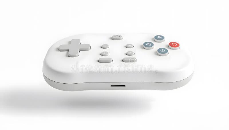Sleek Minimalist White Gaming Controller Design Stock Illustration ...